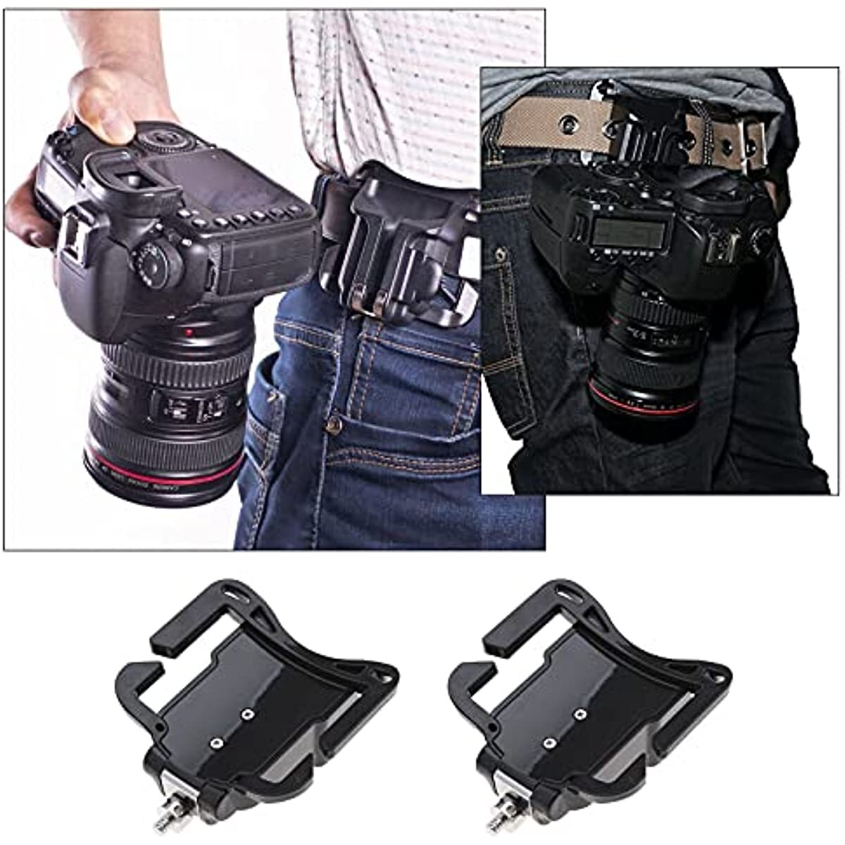 ABS + Metal Camera Waist Belt Holder Clip Fast Loading for DSLR Camera ...