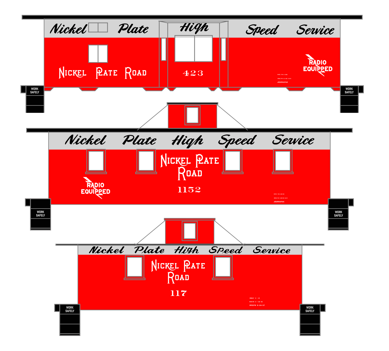 K4 HO Scale Decals Nickel Plate Road Caboose White | eBay