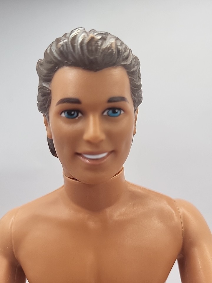 Mattel Alan or Ken Doll Brown Molded Hair Blue Eyes 1990 Face Sculpt ...
