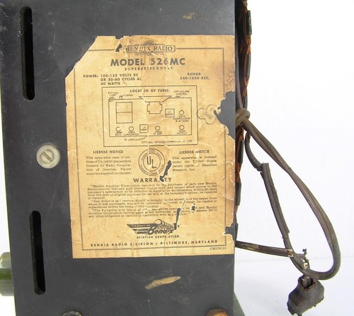 ANTIQUE BENDIX AVIATION RADIO MODEL 0526-GREEN BAKELITE CATALIN ...