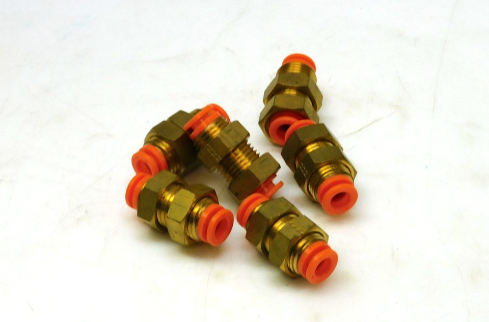LOT OF 6 SMC 1/4" X 1/4" PUSH TO CONNECT SPORE TUBE FITTING PUSH-LOK | eBay