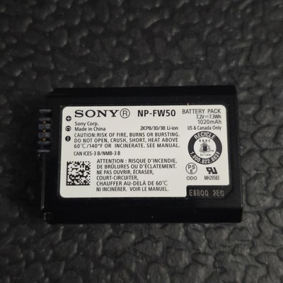 Sony NP-FW50 InfoLITHIUM 7.2V 1020 mAh Rechargeable Battery | eBay