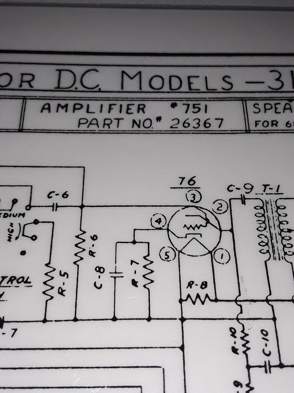 Wurlitzer 316 416 616 716 616A Juke Sound System Schematic Laminated ...