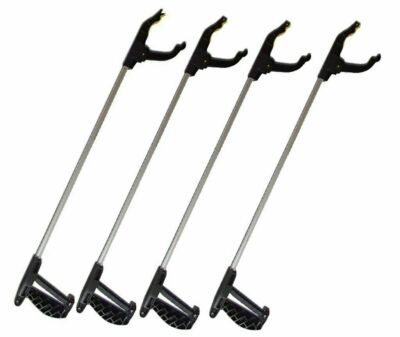 4 X LONG REACH GRABBER REACH LITTER PICKER HELPING HAND HELD PICK UP ...