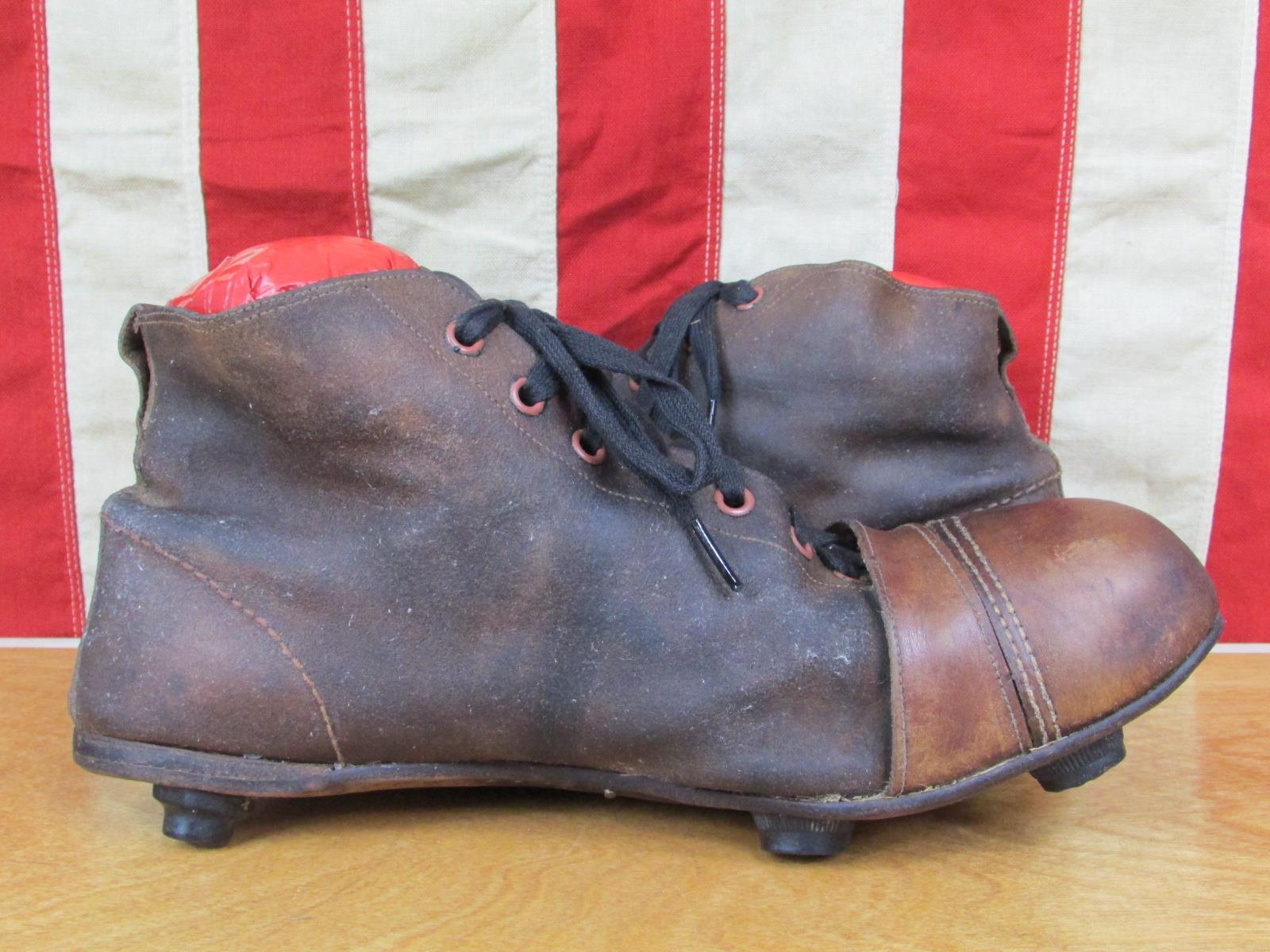 Vintage Antique Leather Soccer/Football Shoes Rugby Boots Cleats ...