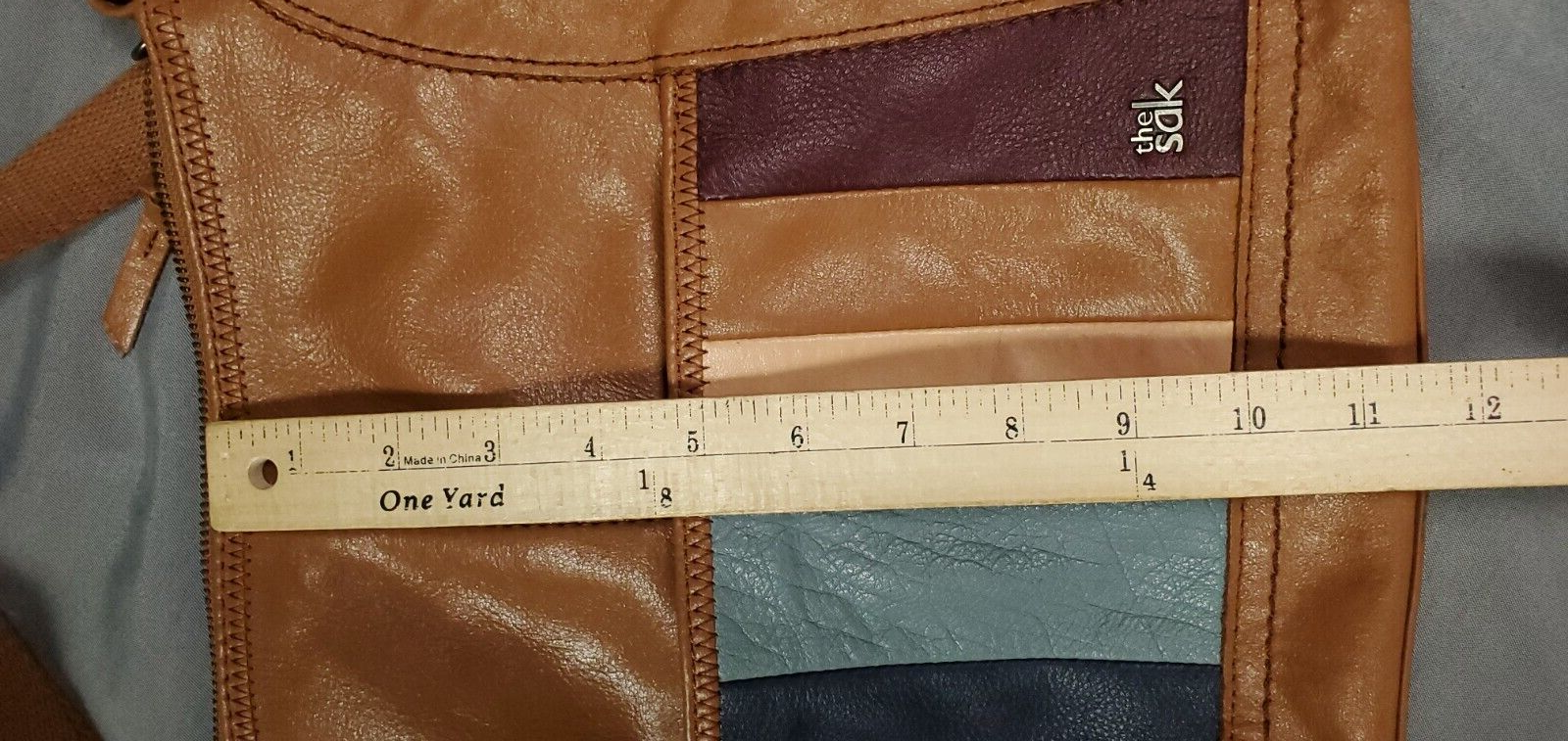 Vintage The Sak Leather Crossbody Iris Bag Sienna Colorblock Stripe ...