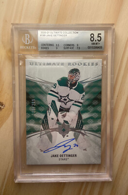 Jake Oettinger Rookie Auto 2020-21 Ultimate Collection Rookies /299 Bgs ...