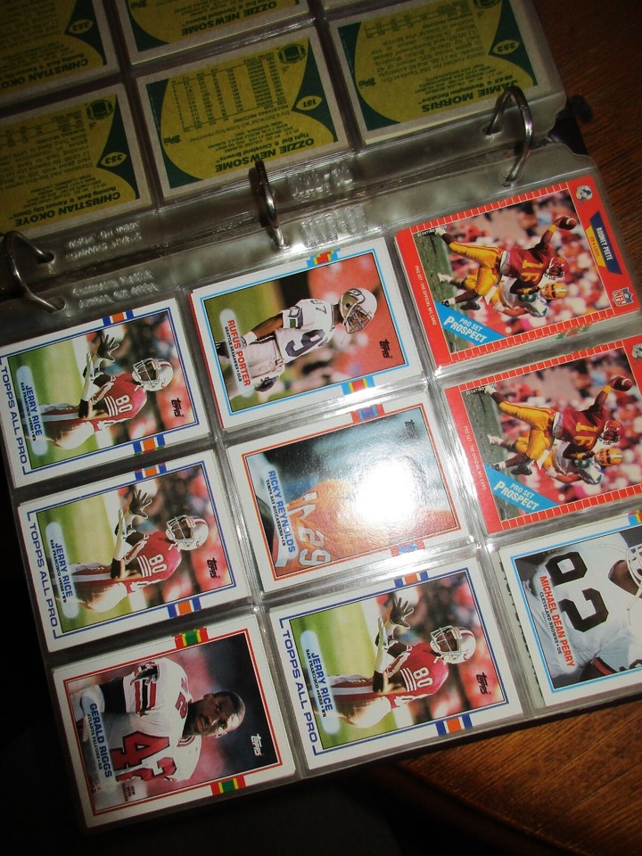 Vintage Baseball Album filled w/only Football Cards - 41 Sheets: 400 ...