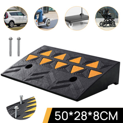 Rubber Curb Ramp Extra Wide Heavy Duty Threshold Ramp 50x28x8cm 15T ...