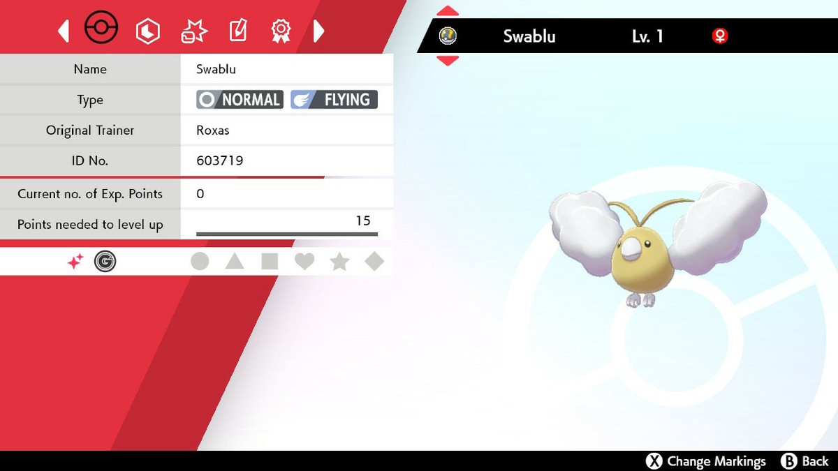 Shiny Swablu Pokemon X