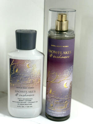 2 Bath & Body Works Snowflakes & Cashmere Fine Fragrance Mist Spray ...