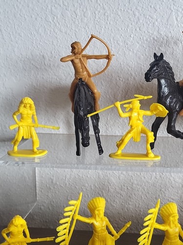 Vintage Tim Mee Plastic Fort West Indian and Cowboy Horses Figures Lot ...