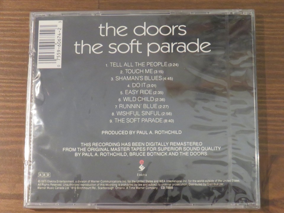 The Doors '' Soft Parade '' CD Factory sealed copy Warner music CND | eBay