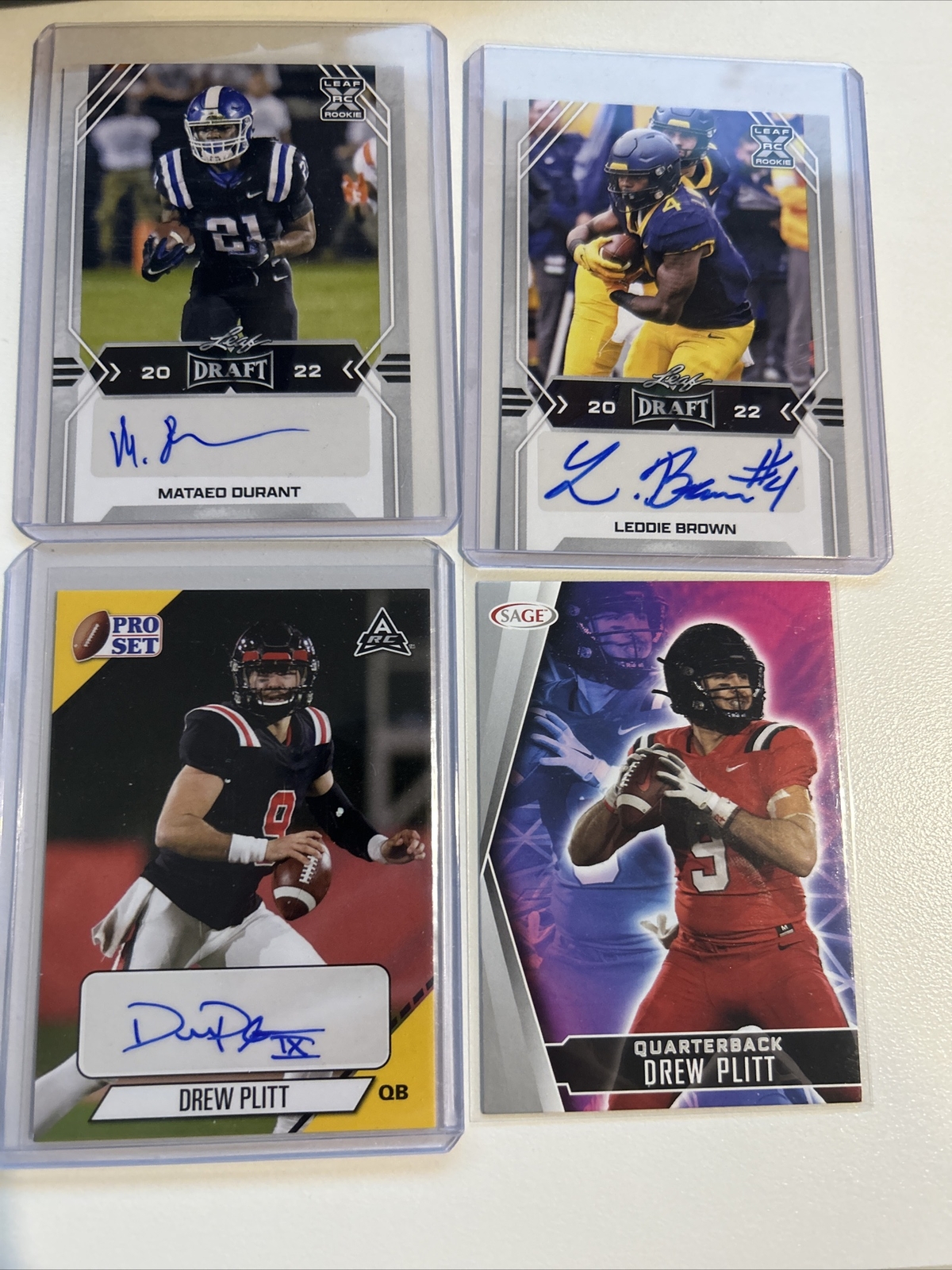 XFL 4 CARD ROOKIE LOT 3 AUTO **ARLINGTON RENEGADES** ** ST.LOUIS ...