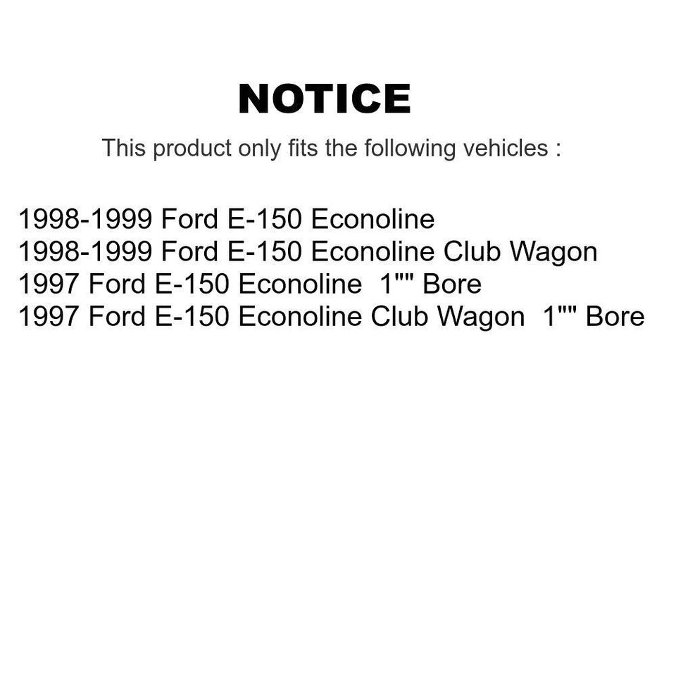 For Ford E-150 Econoline Club Wagon Rear Brake Drum Shoe Spring And ...