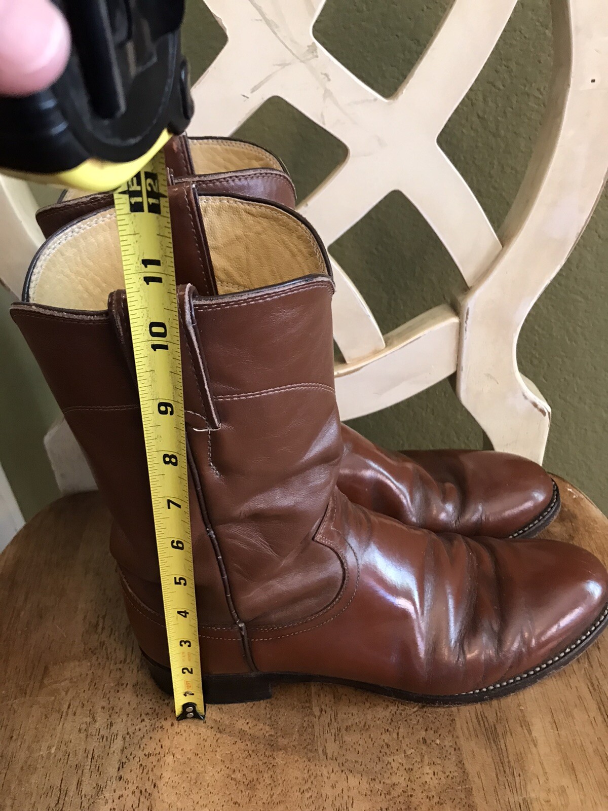 Vintage Justin Chocolate Brown Ropers Men’s Cowboy B… - Gem