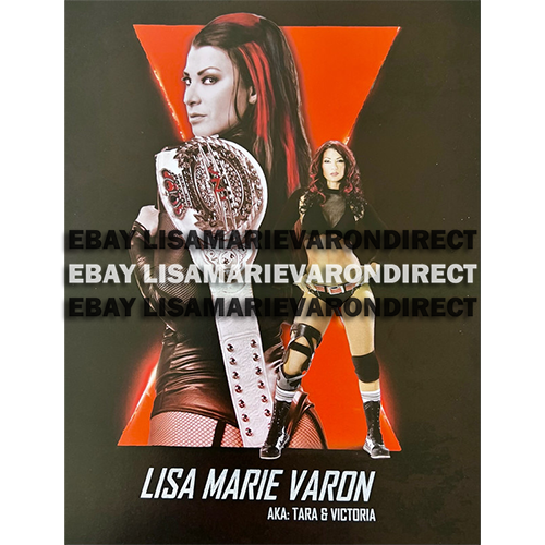 LISA MARIE VARON DIRECT! 8x10 SIGNED 2U! WWE VICTORIA TNA TARA * BLACK ...