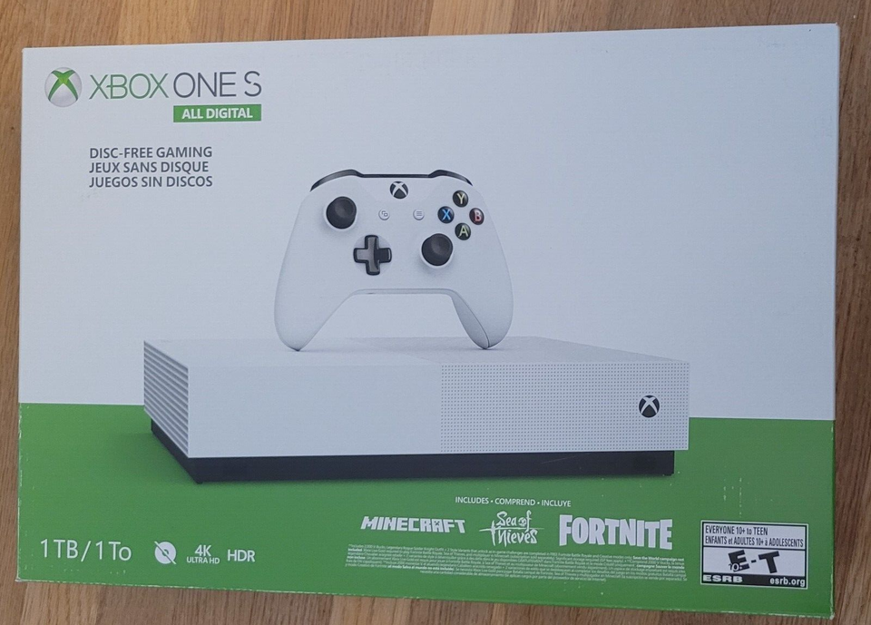 New Microsoft XBOX ONE S 1TB All-Digital Edition White System Gaming ...