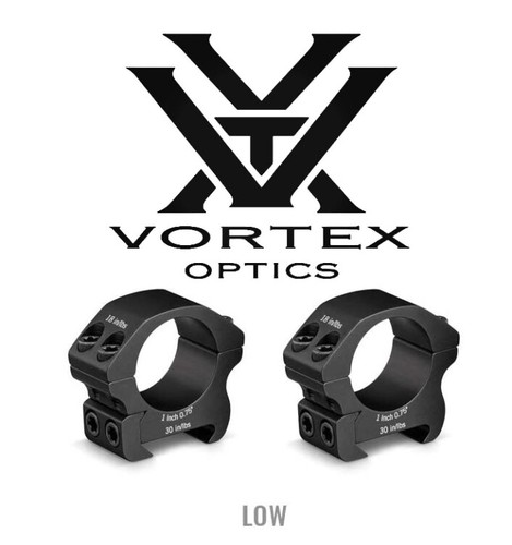 VORTEX Pro Series LOW Height 1 Inch Aluminum Scope Rings Picatinny ...