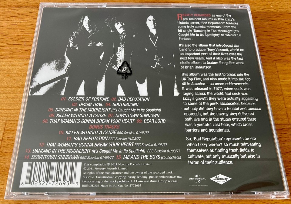 THIN LIZZY - Bad Reputation - NEW CD - Expanded Edition with 6 Bonus ...