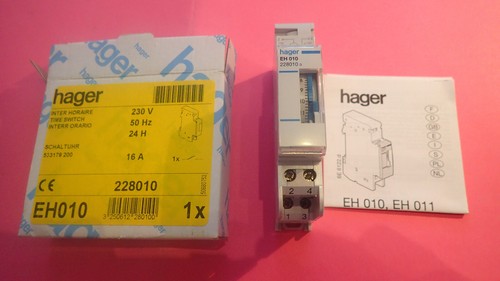 HAGER EH010 - Interrupteur horaire Horloge electromécanique 1 voie 24 ...