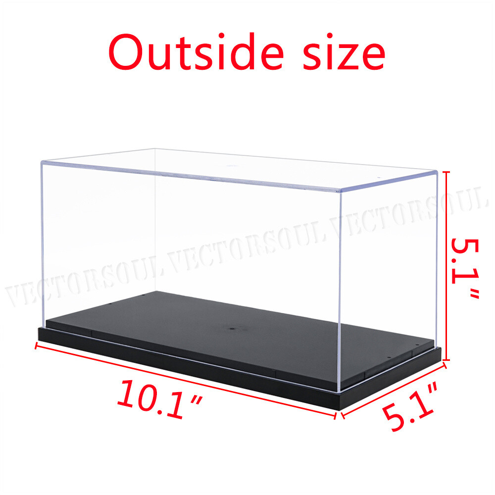 UK Clear Display Box Acrylic Case Plastic Base Protection Toy Dustproof ...