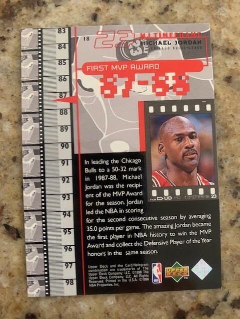 Michael Jordan 1998 UD Timeframe23 87-88 FIRST MVP AWARD card# 18 | eBay