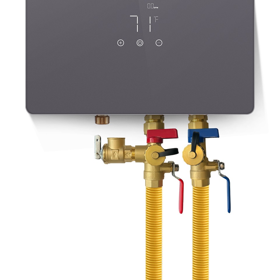 3/4" Threaded Isolation Valve & Pressure Relief Kits for Tankless Water ...