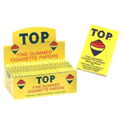 AUTHENTIC TOP FINE GUMMED CIGARETTE ROLLING PAPERS 24 BOOKLET | eBay