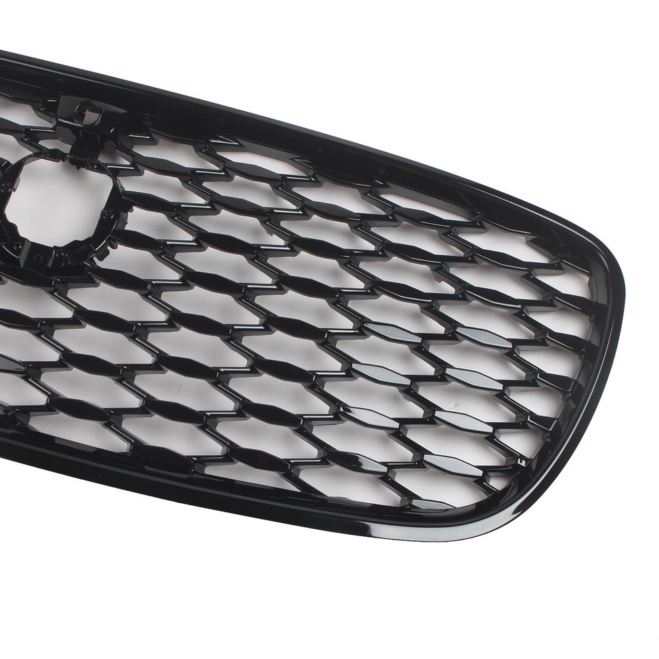 Gloss Black Front Bumper Mesh Upper Grille W/camera Fit Jaguar XF 2021 ...