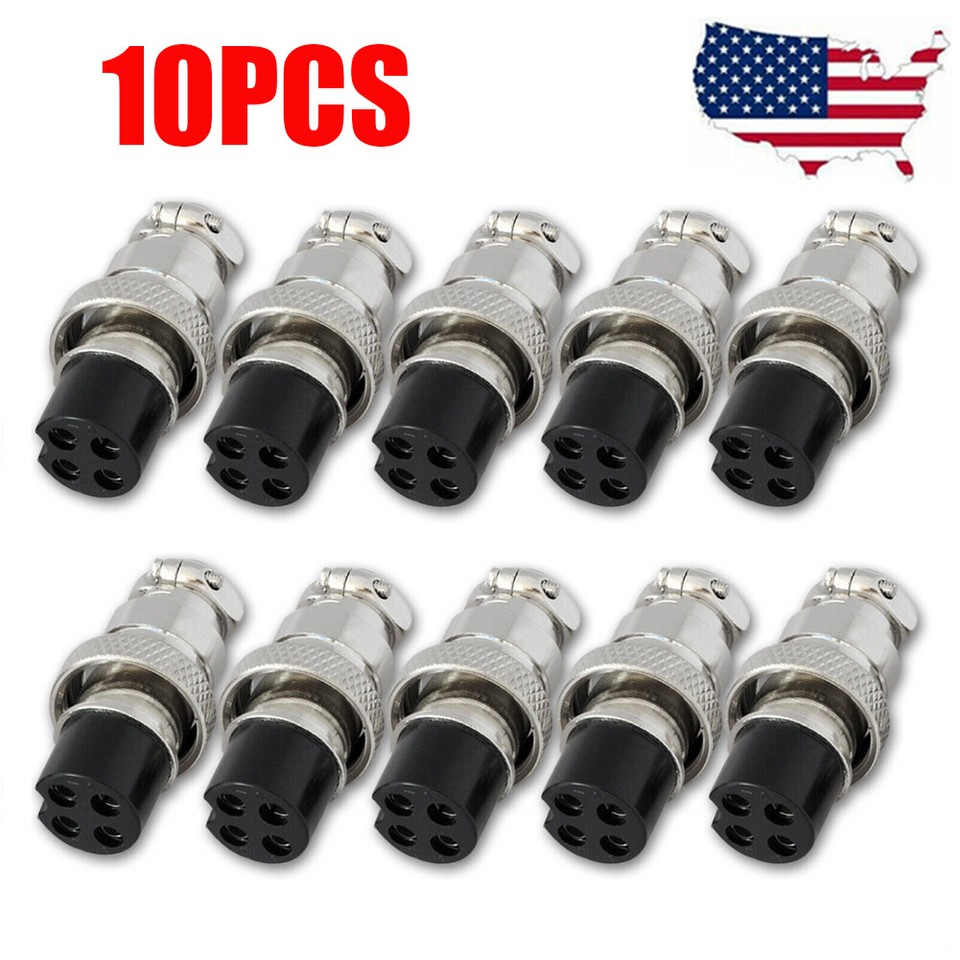 10PC 2/4/5/6/8 Pin Ham&CB Radio MIC Microphone Connector female/Male ...