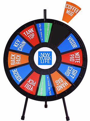 31" Insert Your Own Graphics Prize Wheel with 12-24 Slots on a table ...