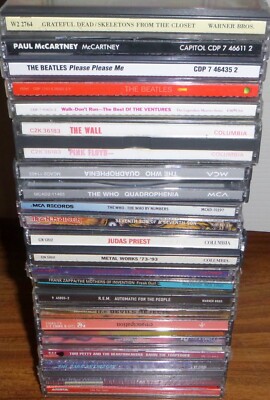 18 CD Rock Lot - Beatles Pink Floyd Who REM Iron Maiden Zappa Tom Petty ...
