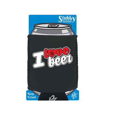 Love Beer Stencil - Novelty Funny Gift Stubby Holder With Base Gifts ...