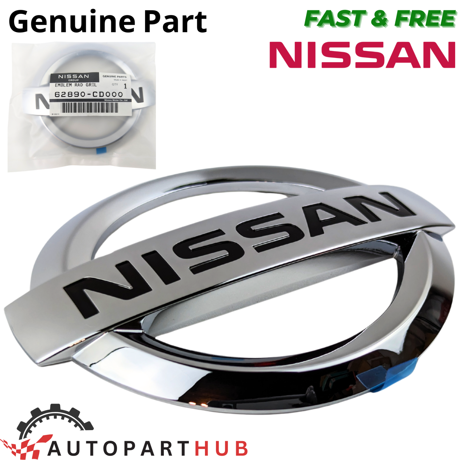 GENUINE NISSAN FRONT BUMPER EMBLEM LOGO 350Z 03-08 370Z 09-20 BADGE ...
