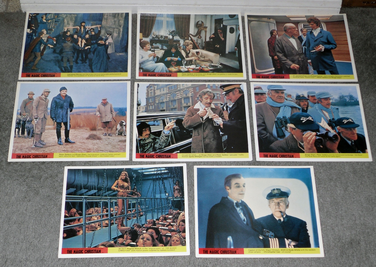 THE MAGIC CHRISTIAN orig FOH lobby set RINGO STARR/RAQUEL WELCH/PETER ...