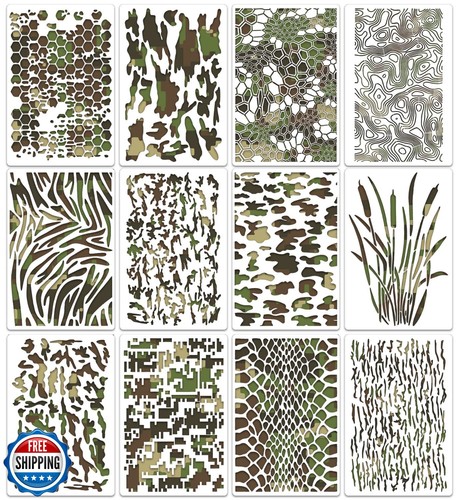Camo Stencil 12inch Large Camouflage Stencils for Spray Paint Reusable Digita | eBay