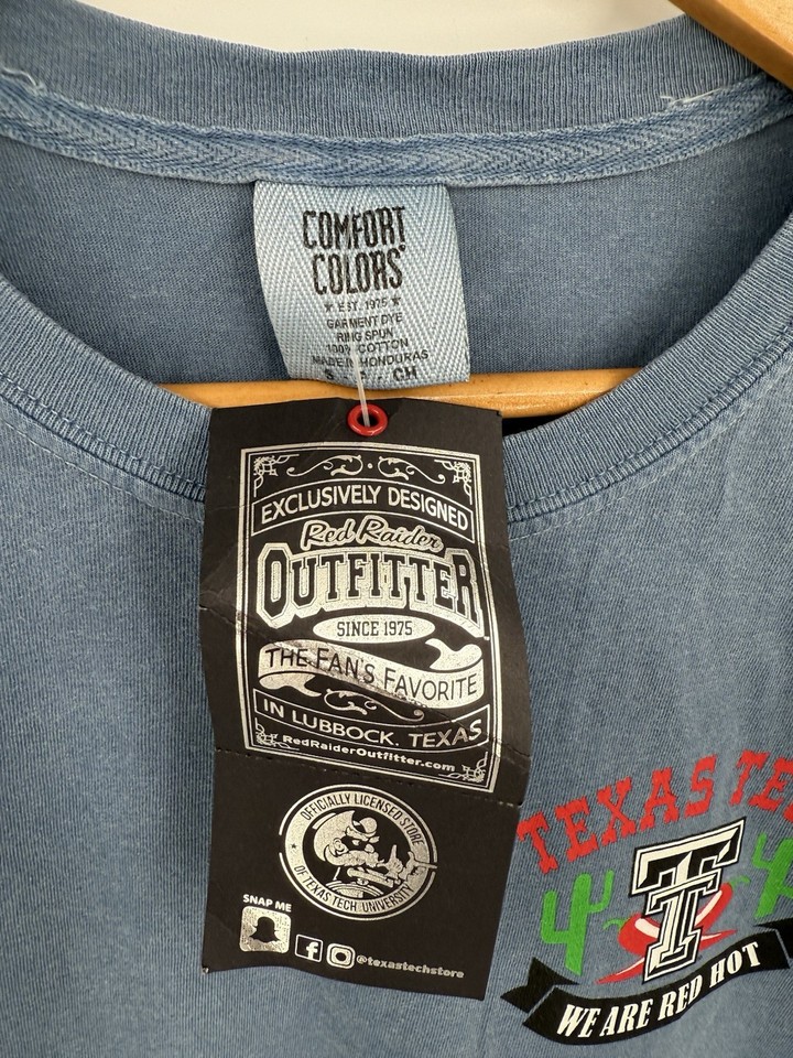 NEW Texas Tech Red Raiders Lets Taco Bout Tech T-Shirt Comfort Colors ...