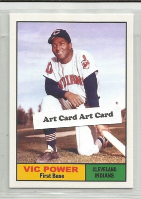 Vic Power Cleveland 2022 Baseball Art Card | eBay