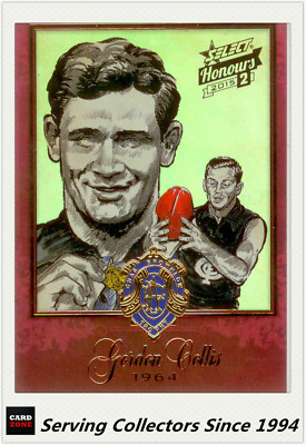 2015 Select AFL Honours S2 Brownlow Sketch Card BSK72 Gordon Collis ...