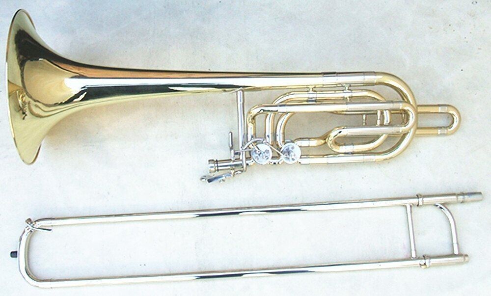 Funion Professional Bb/F Key Bass Trombone Set Double Axial Flow Valve ...