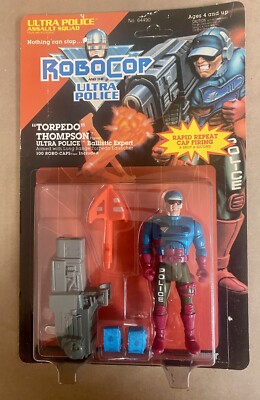 NEW 1989 Vintage Kenner Robocop Torpedo Thompson Figure Ultra Police ...