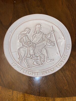 FRANKOMA Christmas Plate "FLIGHT INTO EGYPT" Signed by JOHN FRANK 1968 ...