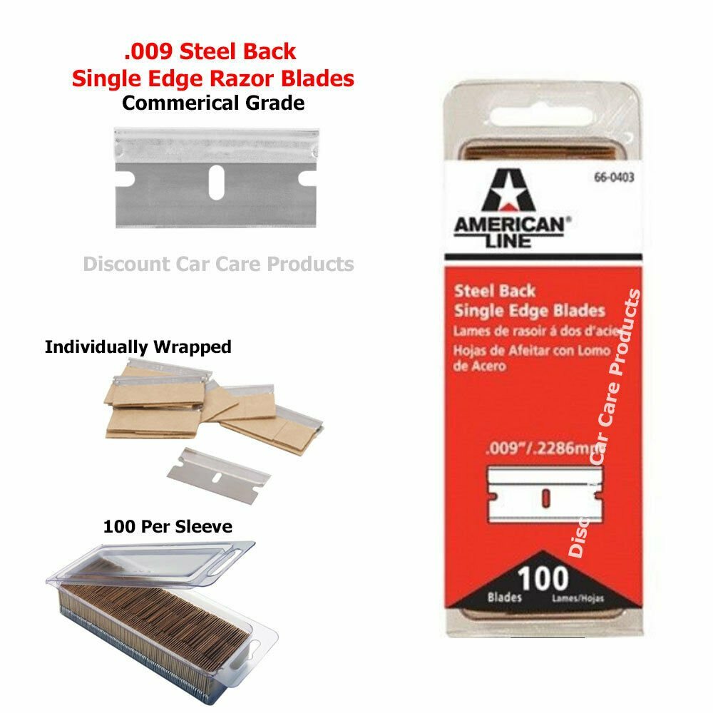 Single Edge Razor Blades | .009 Steel Back (100 Pack) Heavy Duty ...