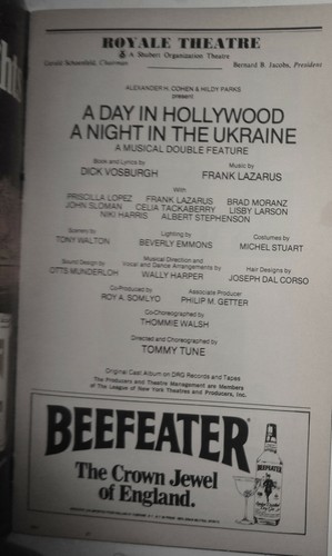 Lisby Larson SIGNED A Day In Hollywood A Night In The Ukraine Playbill ...