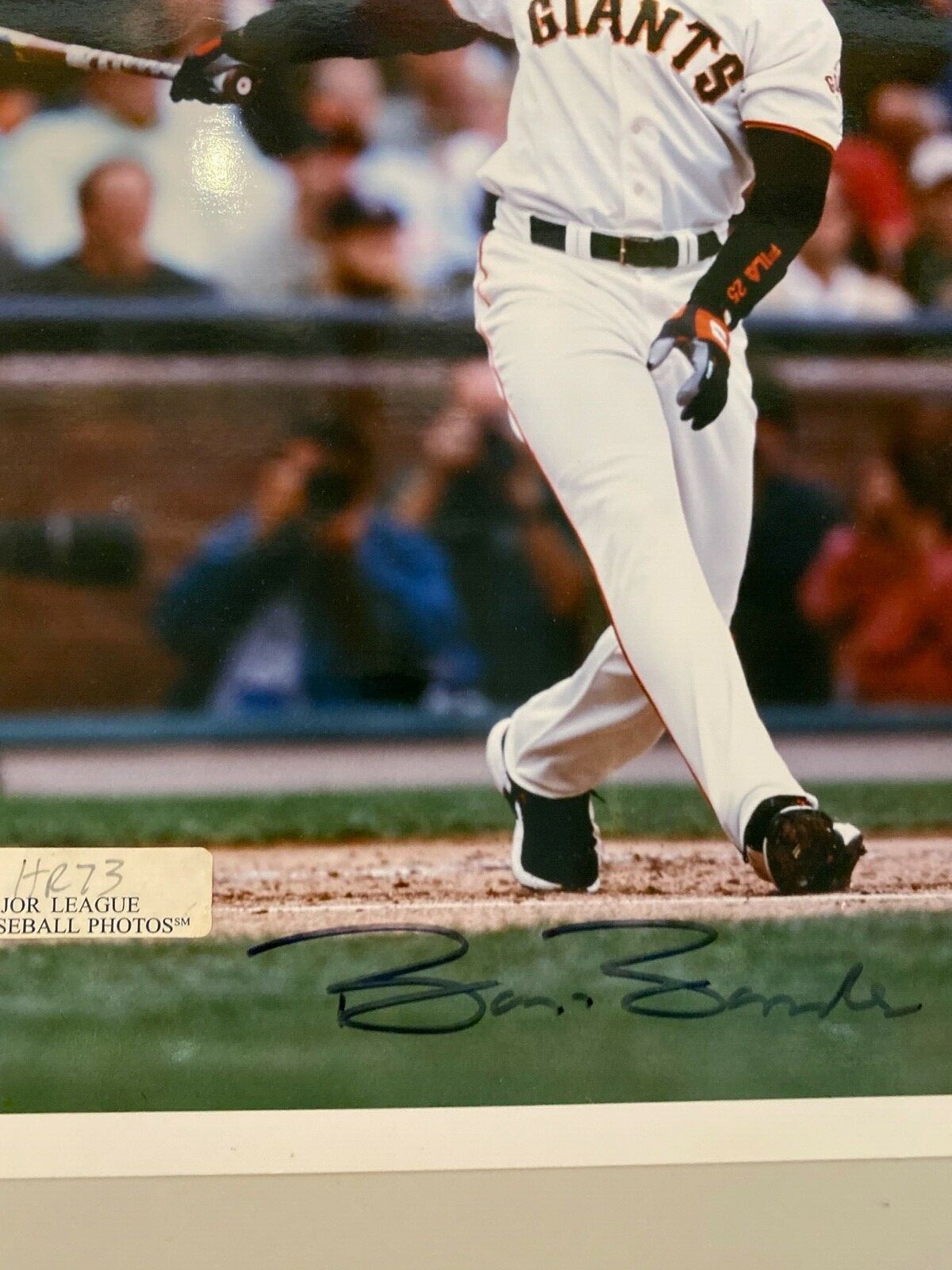 Barry Bonds Signed Auto 11x14 73rd Home Run Shot Bonds Hologram MLB ...