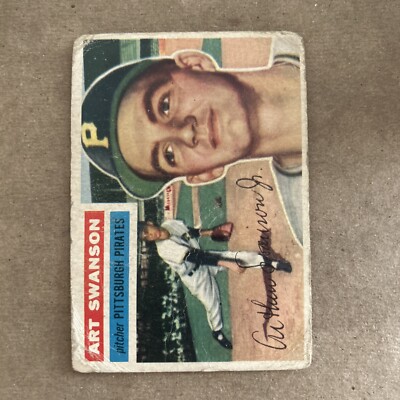 1956 Topps Baseball Art Swanson Pittsburgh Pirates Card #204 | eBay