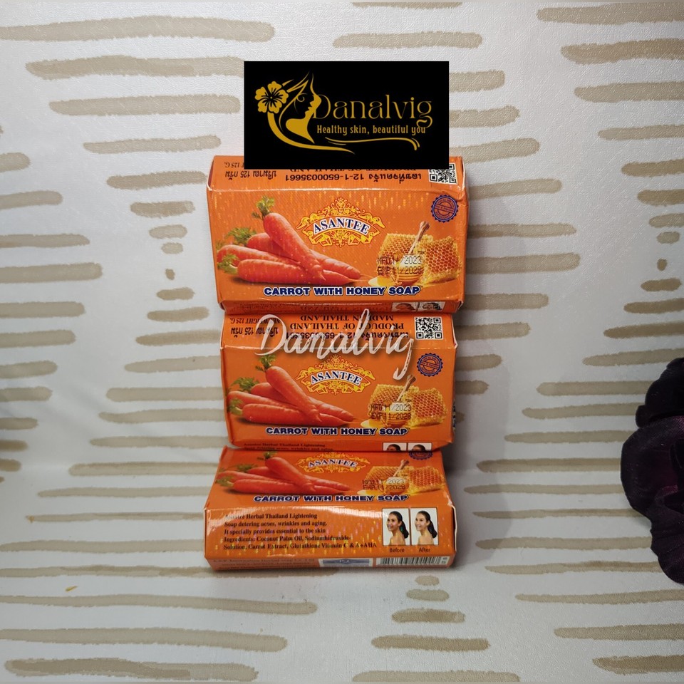 3X Carrot and HONEY Soap Asantee Face And body Anti Acne Wrinkles ...