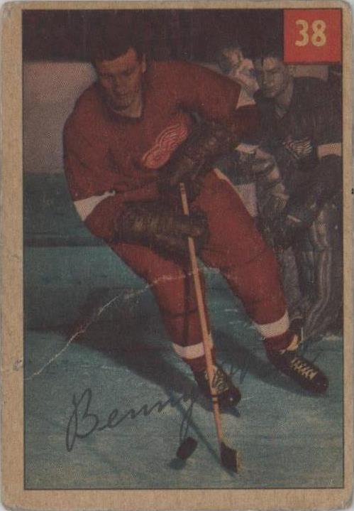 1954-55 Parkhurst - Benny Woit #38 Premium Ad Back for sale online | eBay