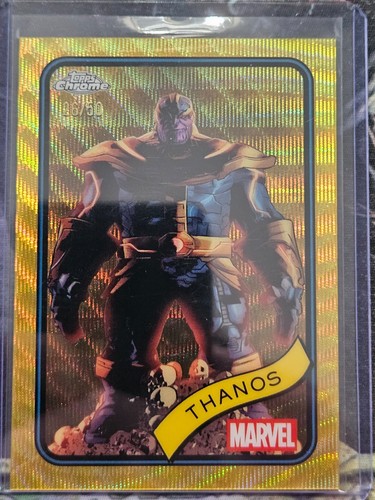 2025 Topps Chrome Marvel THANOS #158 Gold Wave 26/50 | eBay
